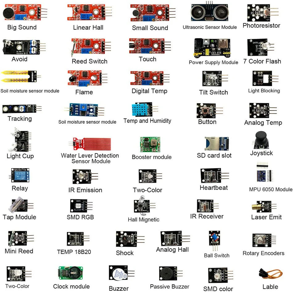 For Arduino 45 In 1 Sensors Modules Starter Kit Better Than 37in1 Sensor Kit 37 In
