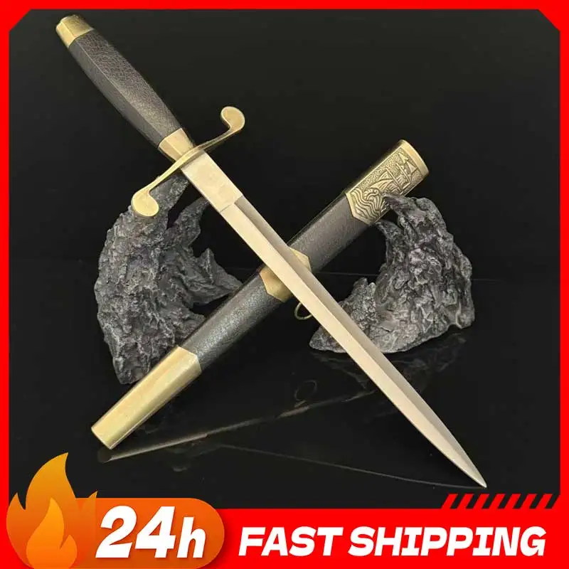 35cm European Western Sword with Sheath Metal Model Safety Medieval ...