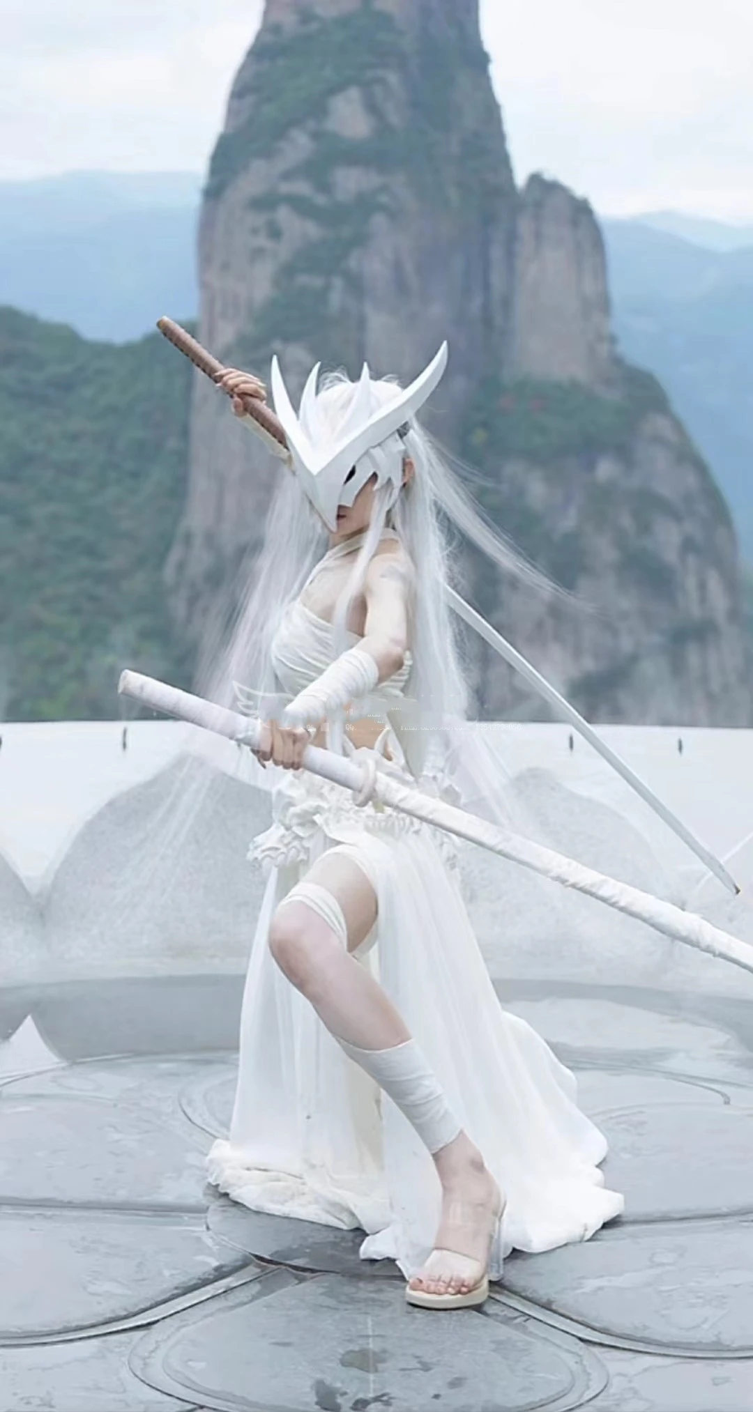 Irelia H Store Custom size Yone from LOL Yone Cosplay Costume White ...
