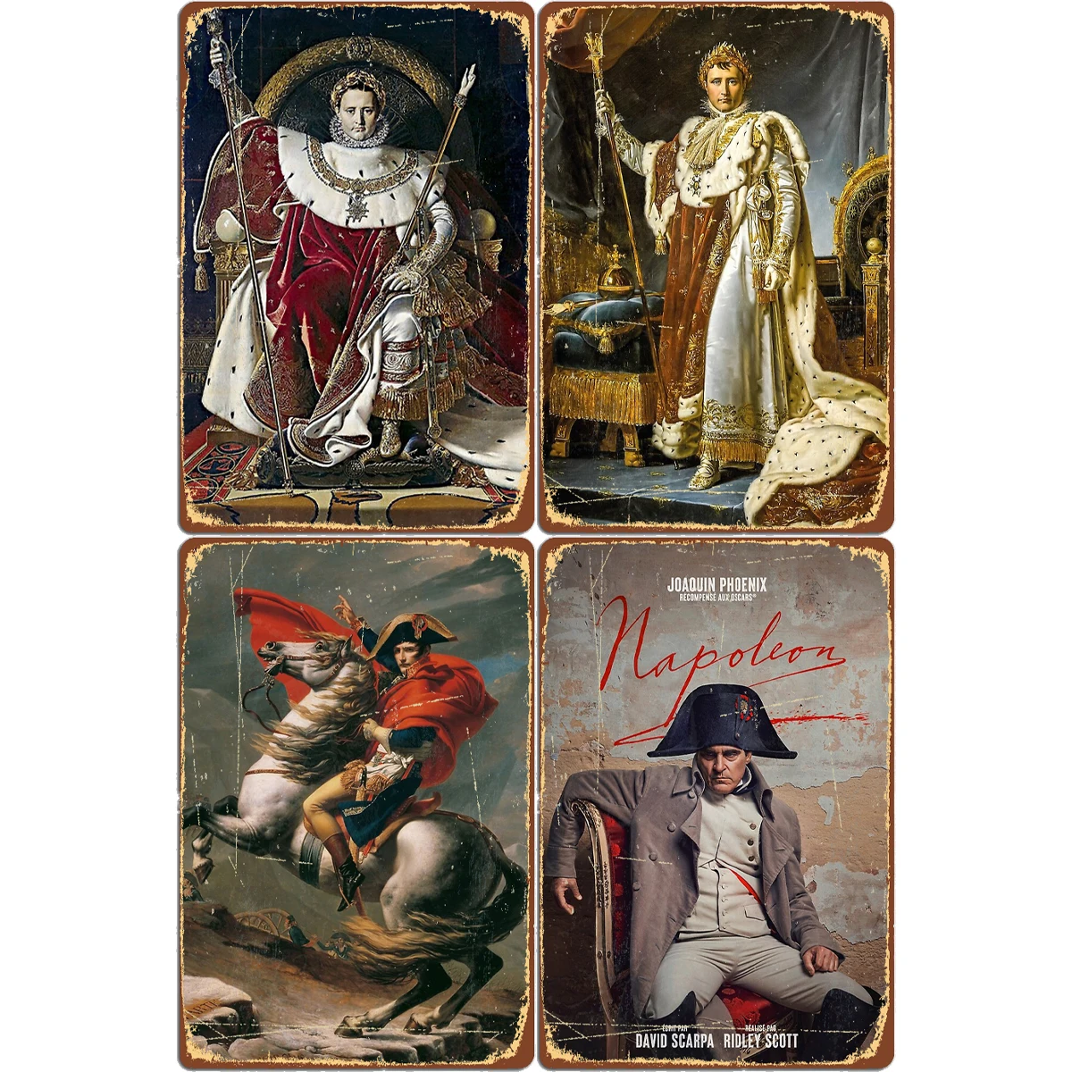 Napoleon-Crossing-The-Alps-Poster-Art-Prints-on-Metal-Tin-Signs-Plaque ...