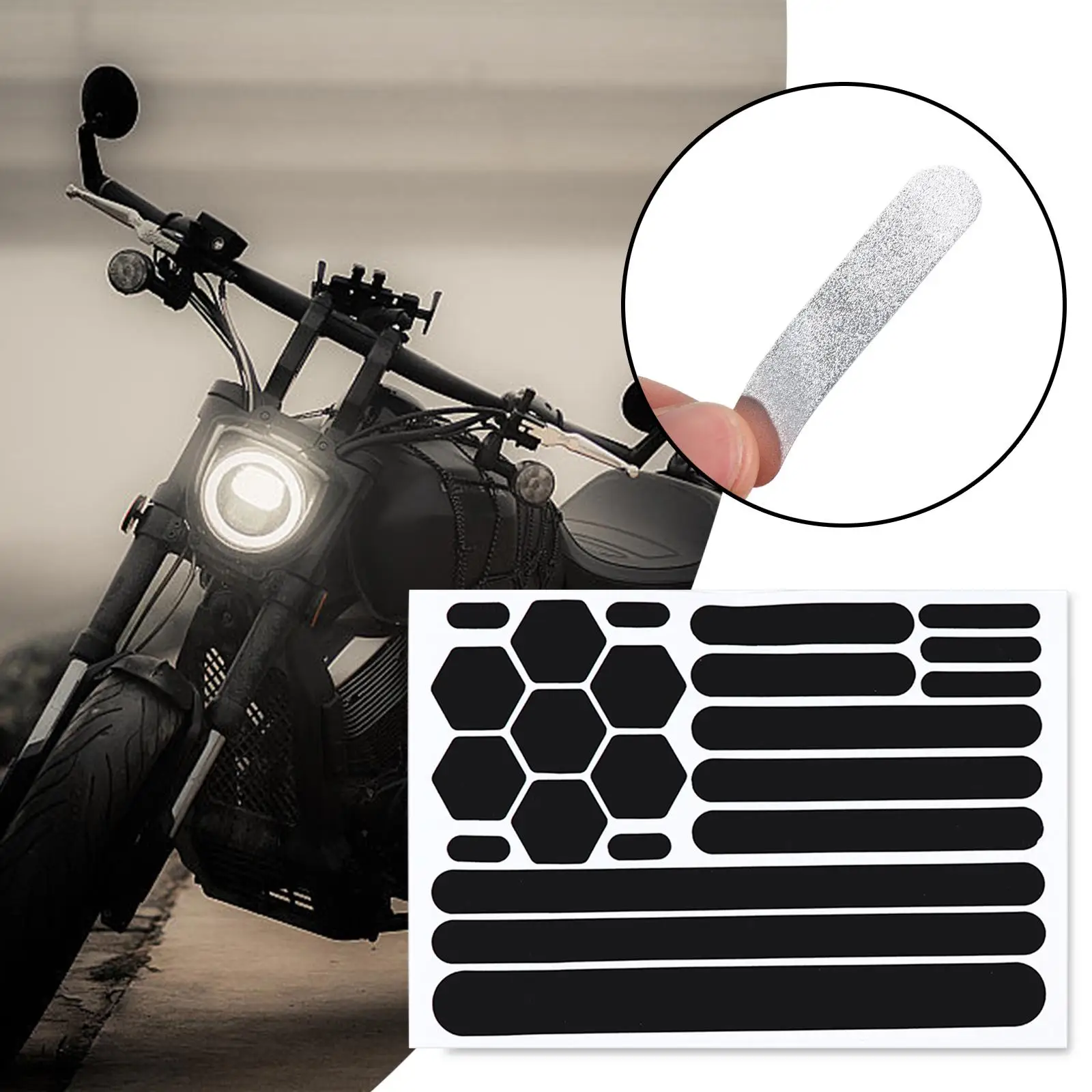 Motorcycle-Reflective-Helmet-Sticker-Waterproof-Decorative-Reflective ...