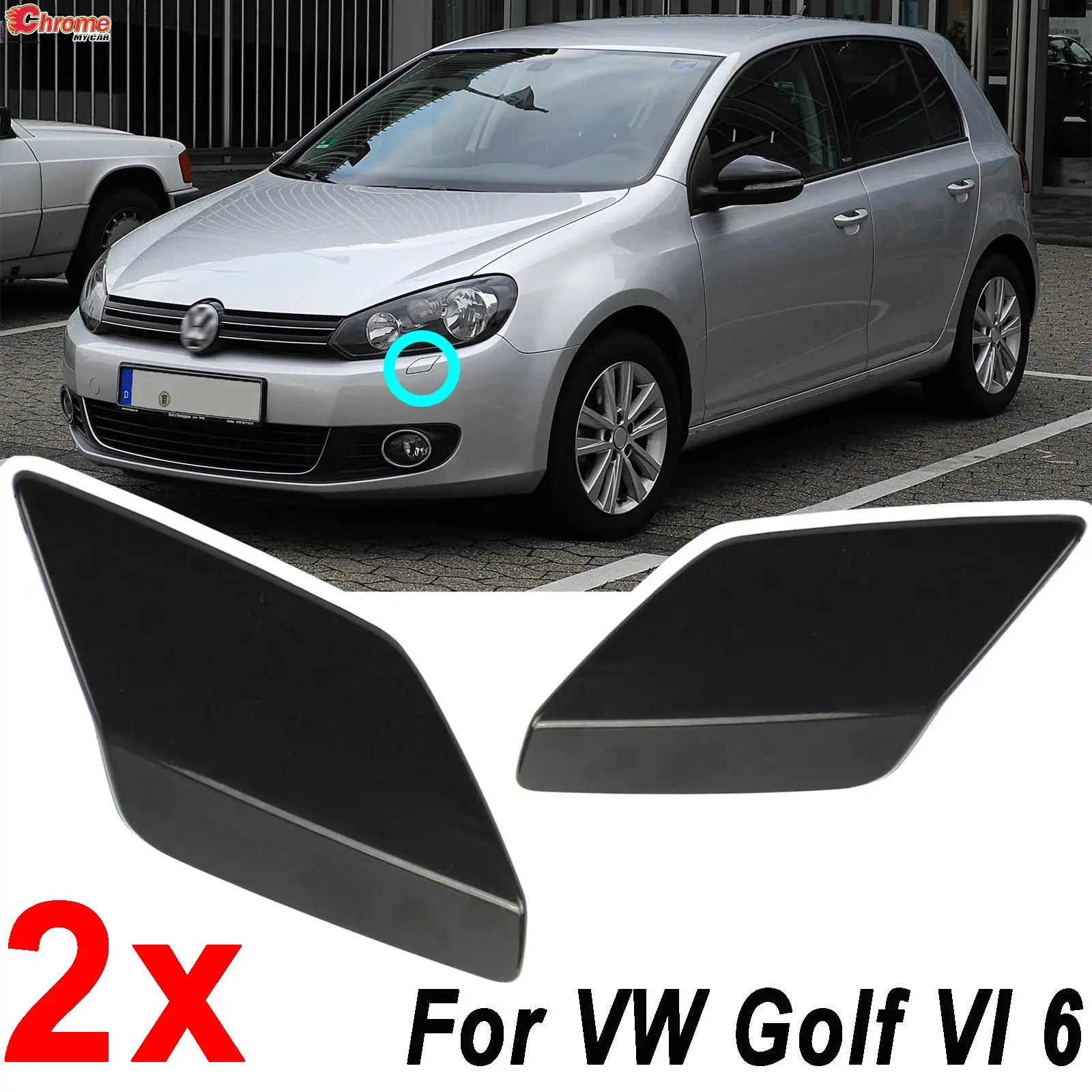 2x-For-VW-Golf-VI-6-MK6-Jetta-Front-Bumper-Headlight-Headlamp-Washer ...