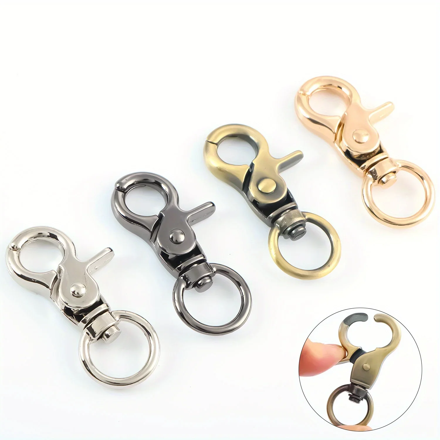 5pcs Snap Hook, Trigger Snap Metal Lobster Claw Clasp Lanyard Clips for ...