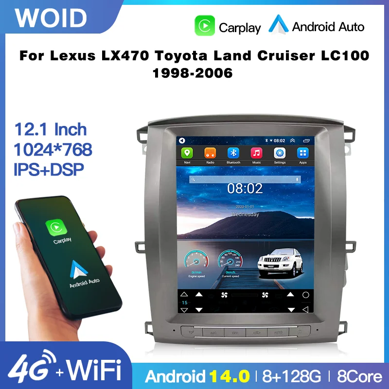12.1'' Android14 Tesla Screen Car Radio Multimedia GPS Navi Video Playe ...