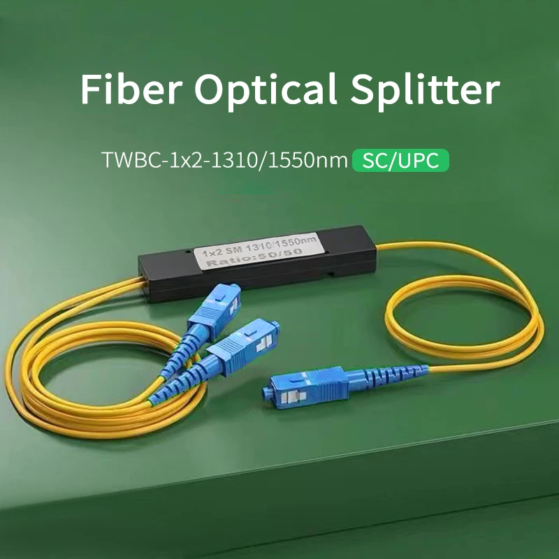 TWBC-1x2-1310/1550nm Fiber Splitter 3.0mm L1.0M SC/UPC PLC Singlemode ...