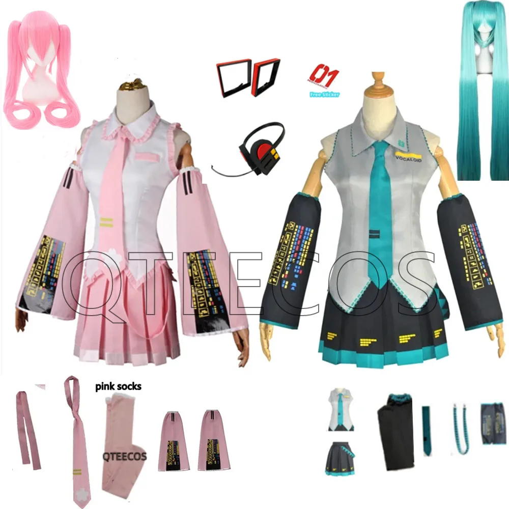 bilibili-Pink-Miku-Cosplay-Costumes-Midi-Dress-Top-Skirt-Sets-Anime ...