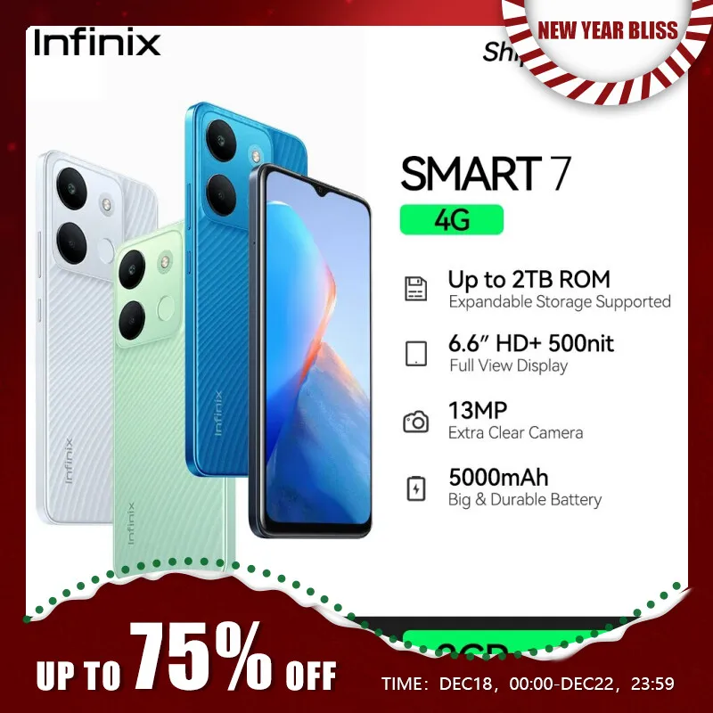 Infinix-Global-Version-Smart-7-4G-Android-12-XOS-Smartphone-6-6-HD ...