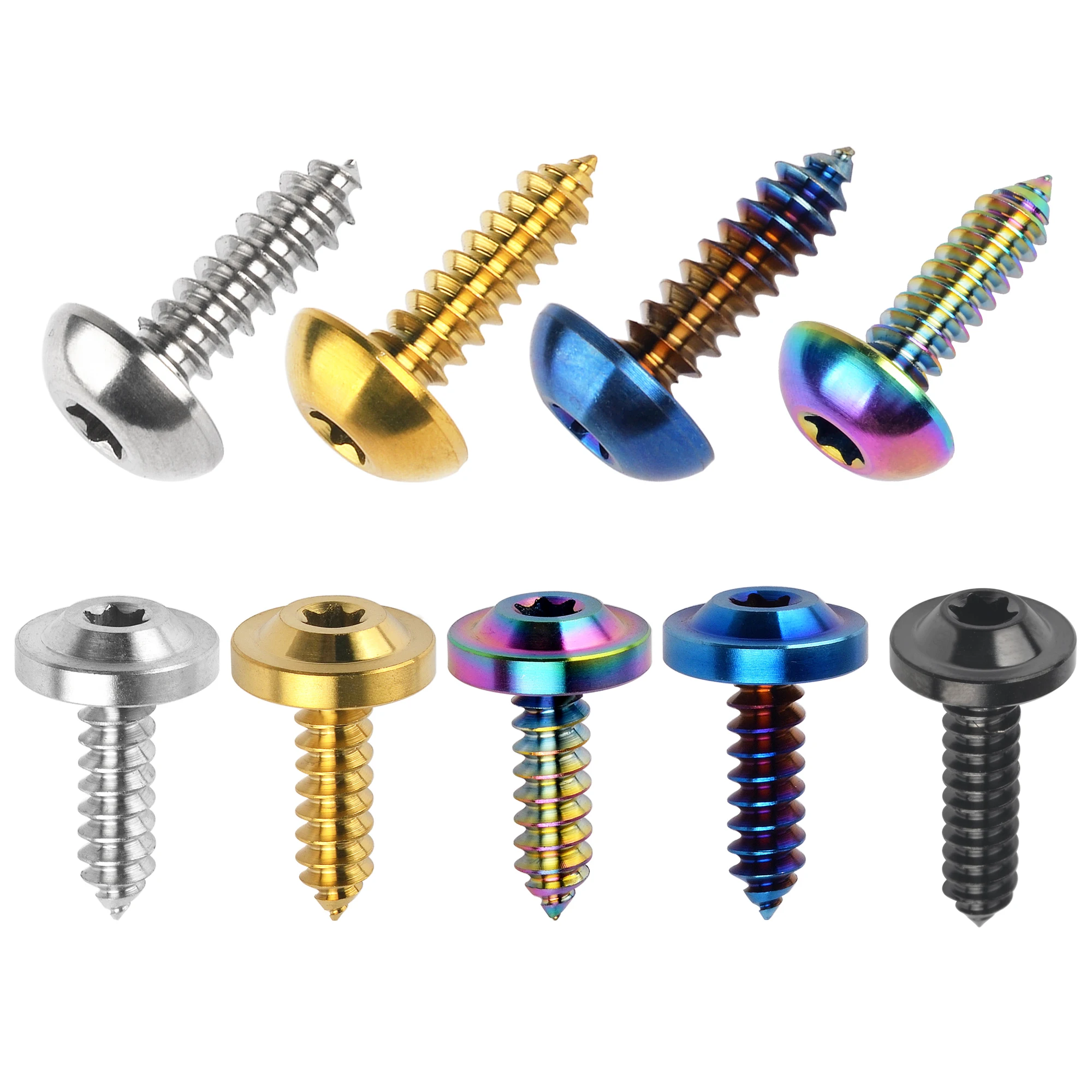 Xingxi-5Pcs-Titanium-Screw-M4x15-20mm-M5x15-17-20-M6X15mm-Self-Tapping ...