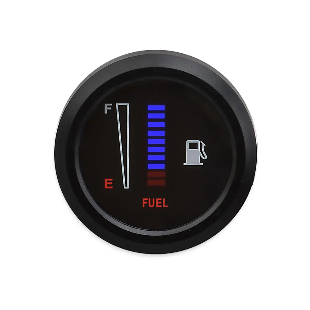 Universal 52mm 12V Fuel Level Gauge Car Motorcycle-10-Segment LED ...