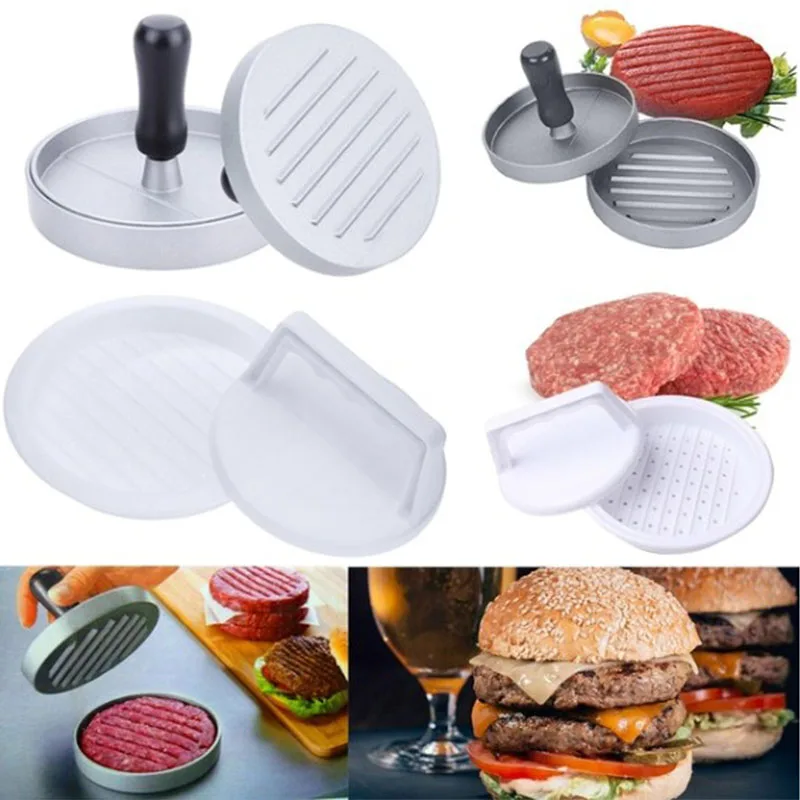 Round-Shape-Meat-Tools-Hamburger-Press-Plastic-Amburger-Meat-Beef-Grill ...