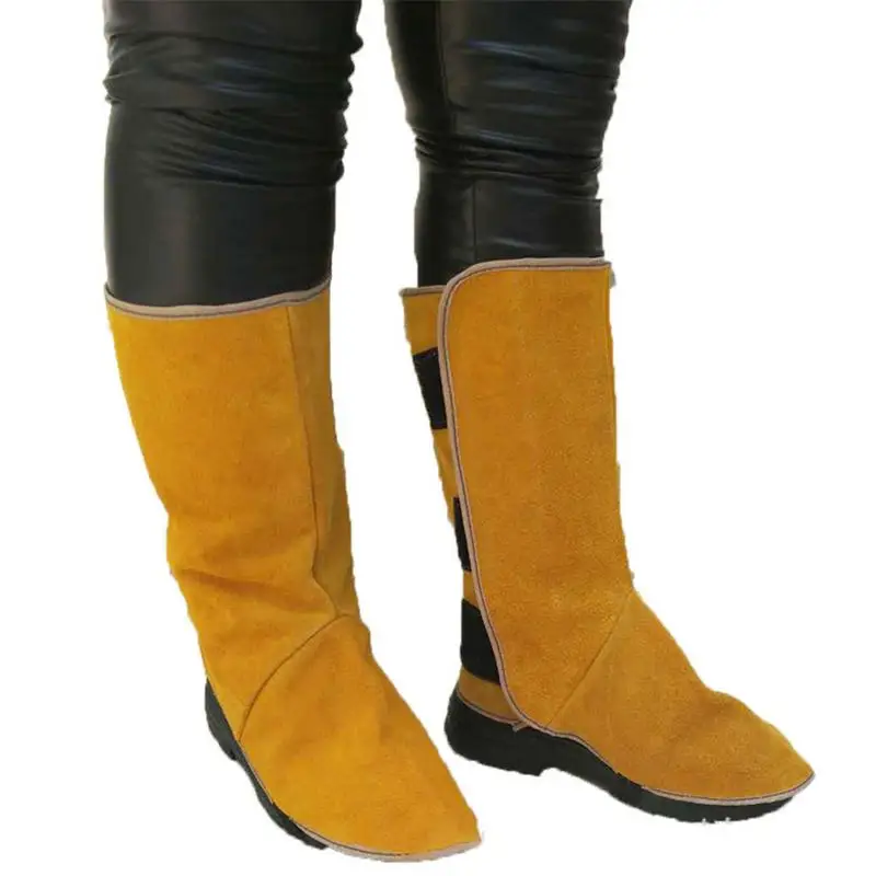 Two-layer-Leather-Welding-Spats-Protective-Shoes-Feet-Cover-Protection ...