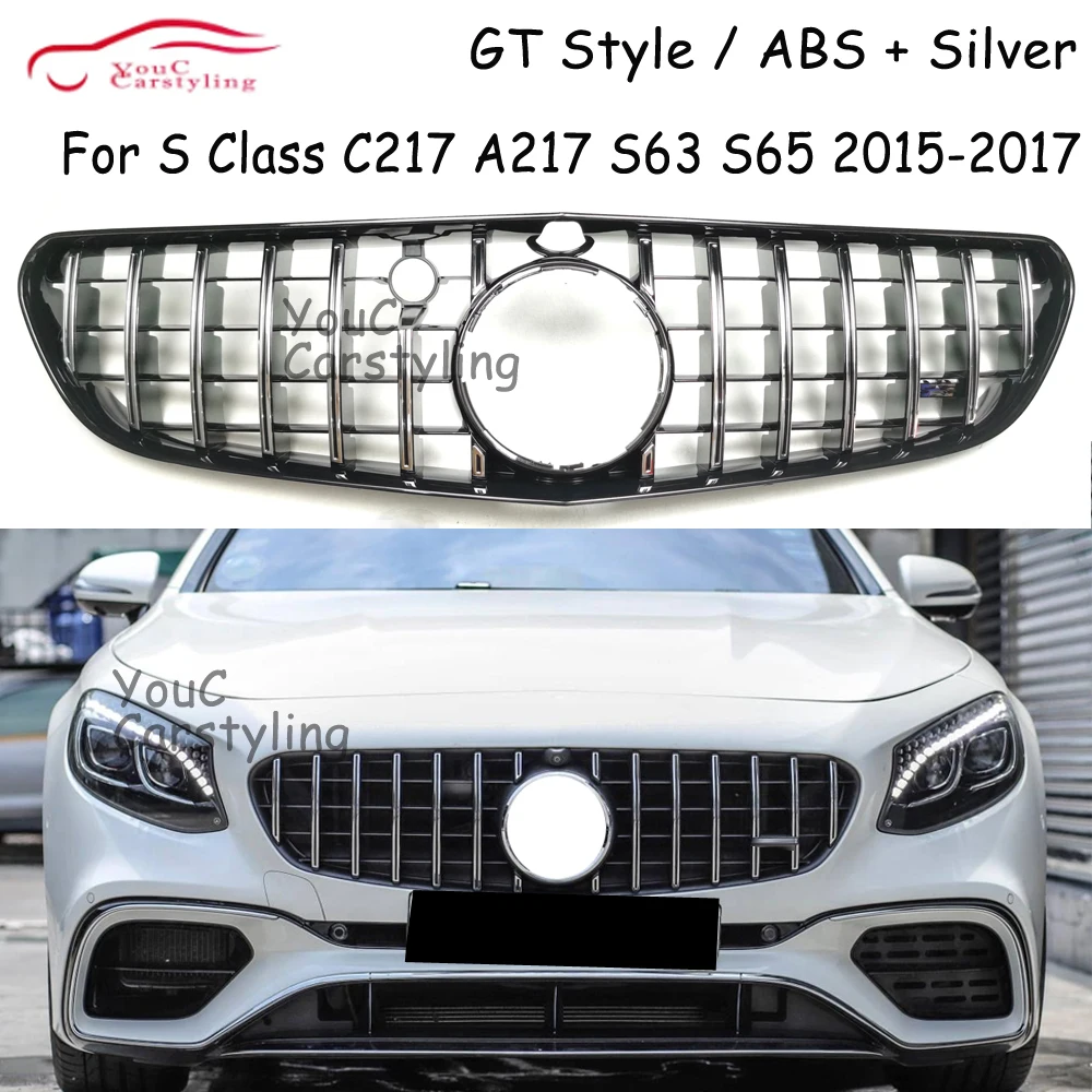 W217-GT-Style-Front-Bumper-Grill-For-Mercedes-S-Class-A217-C217-S63-S65 ...