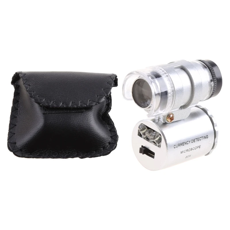 Mini-60X-Magnifier-Microscope-UV-Jeweler-Loupe-currency-Detector-with ...