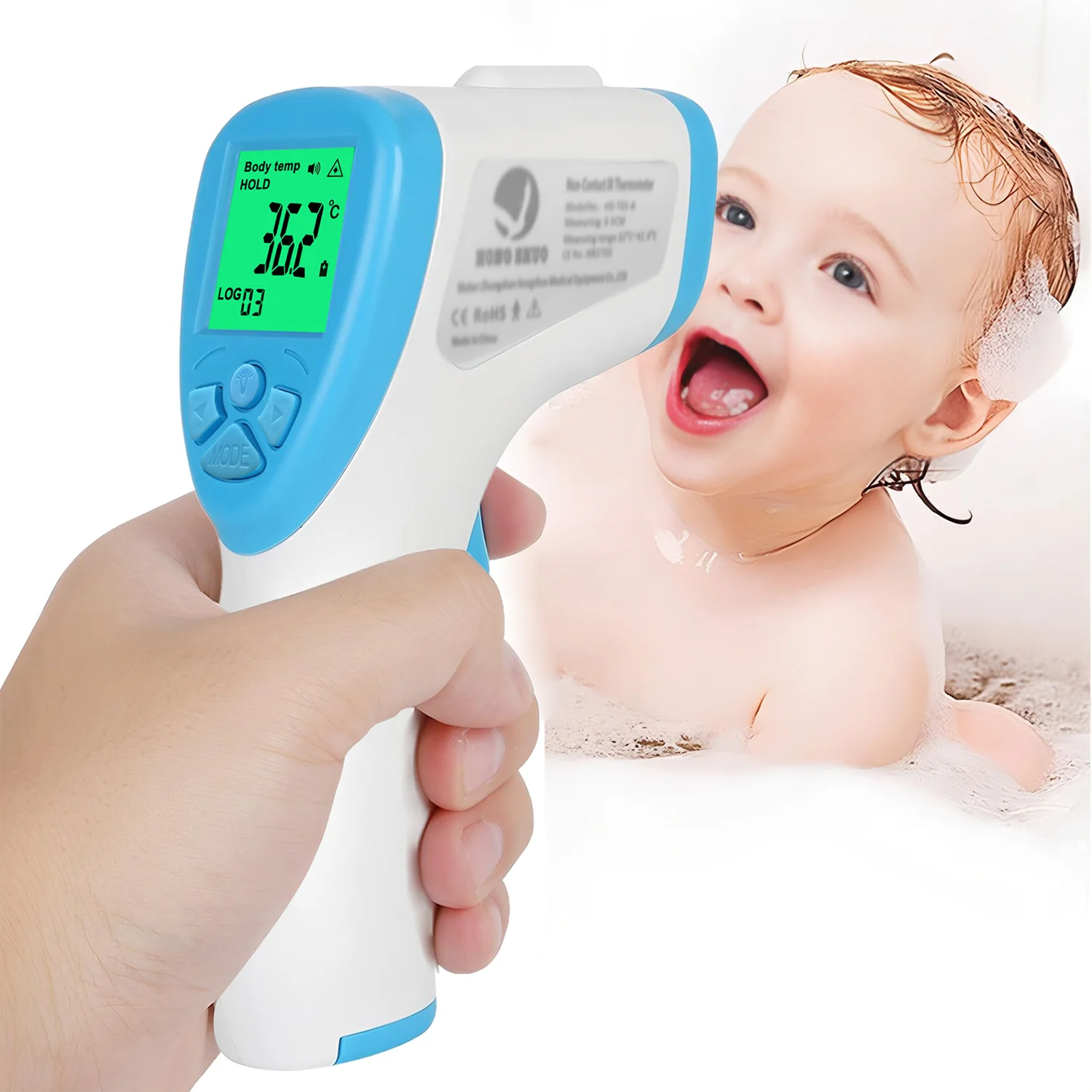 Forehead Digital Thermometer Non Contact Infrared Thermometer Body ...