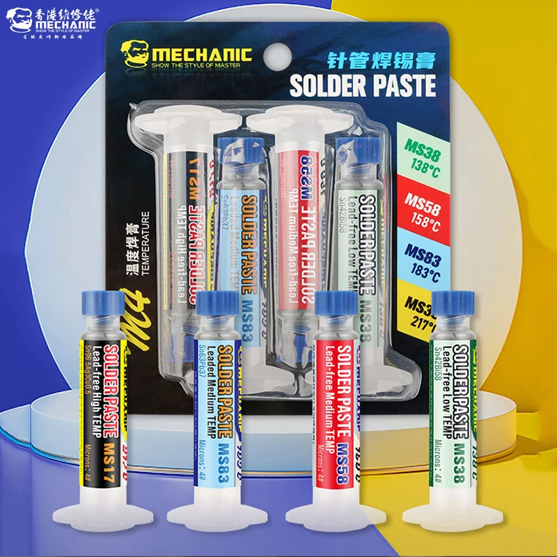 4-IN-1-MECHANIC-Solder-Tin-Paste-Low-Medium-High-Temperature-Syringe ...