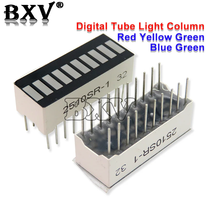 2PCS-LOT-10-Segment-Digital-LED-Bar-Graph-Display-Ultra-Bright-Red ...