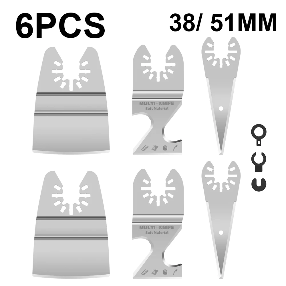 6Pcs-Stainless-Steel-Oscillating-Tool-Multi-Purpose-Tool-wood-Cutting ...