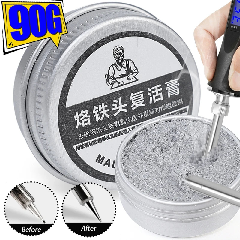 90-6G-Soldering-Iron-Tip-Refresher-Non-stick-Tin-Solder-Cream-Clean ...