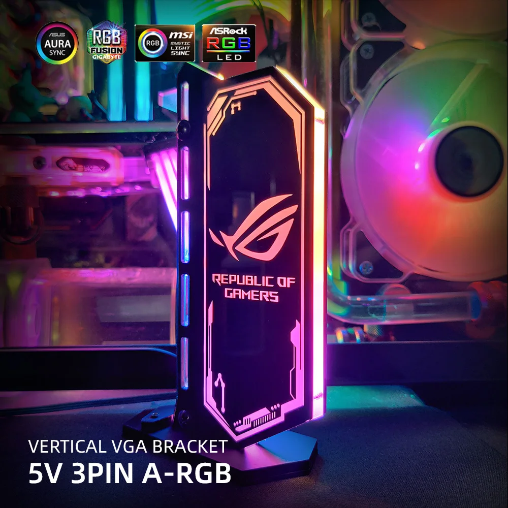 Customizable-GPU-Bracket-Vertical-12V-5V-AURA-Colorful-Video-Card ...