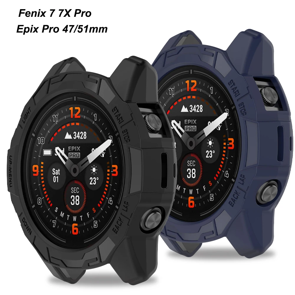 TPU-soft-silicone-case-for-Garmin-Fenix-7-7X-Pro-Frame-Bumper ...