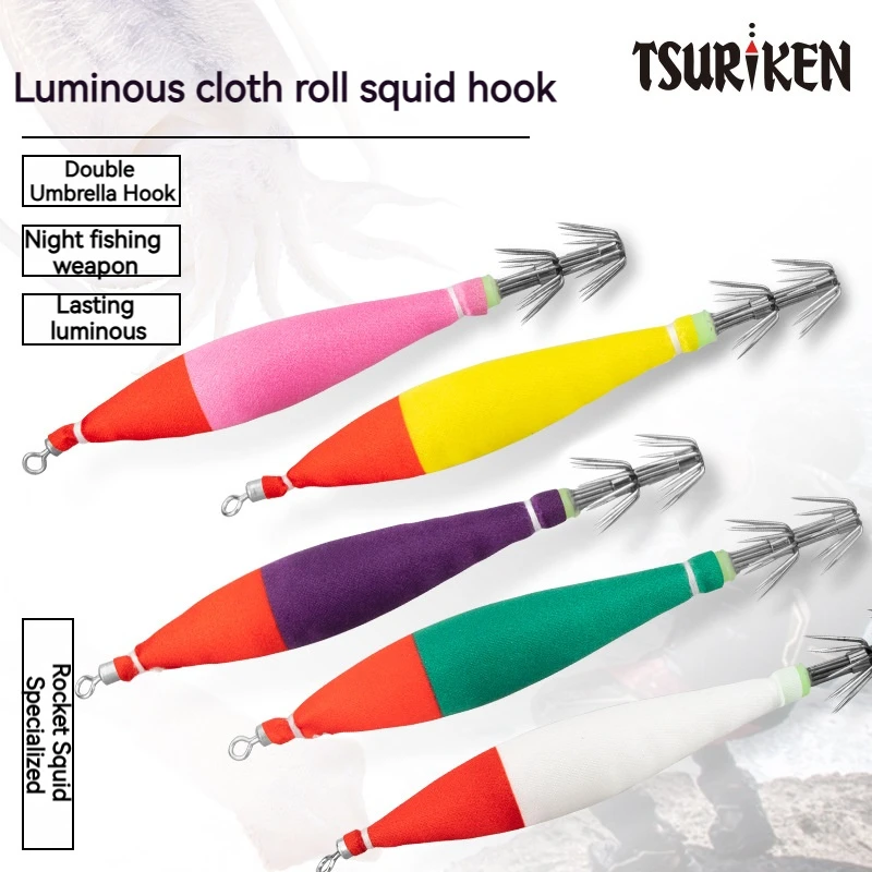 Japanese-Imported-Fishing-Research-Fully-Luminous-Cloth-Roll-Squid-Hook-Boat-Fishing-Rocket ...