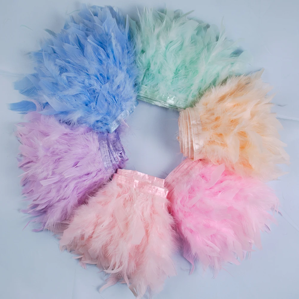 10-15CM-Colored-Turkey-Feathers-Trims-Fringe-Natural-Marabou-Feather ...