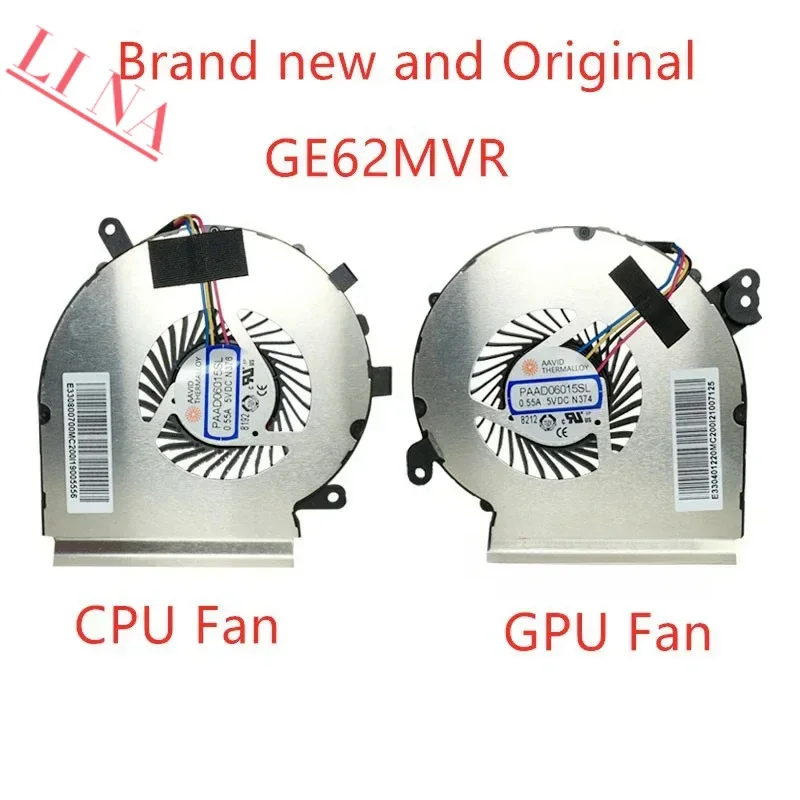 NEW-COOLING-CPU-GPU-COOLING-FAN-COOLER-FOR-MSI-GE62MVR-GE72MVR-7RG ...