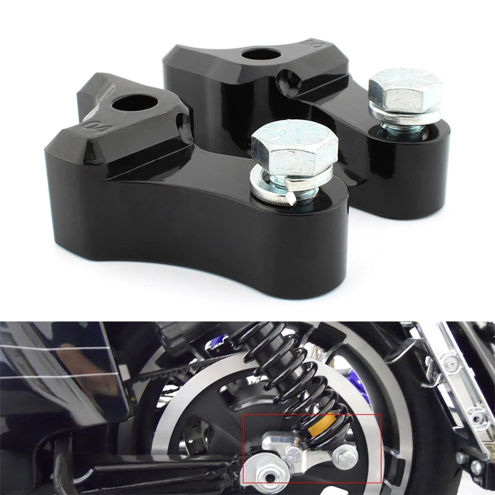 Black-Rear-Shock-Absorber-1-Lowering-Kit-For-2009-2019-Harley-Davidson ...