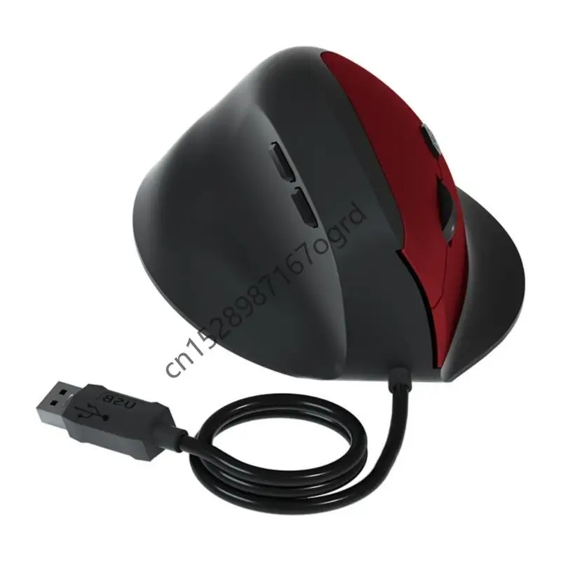Vertical USB Cord Mouse With 6 Customizable Button 1600DPI Ergonomic ...