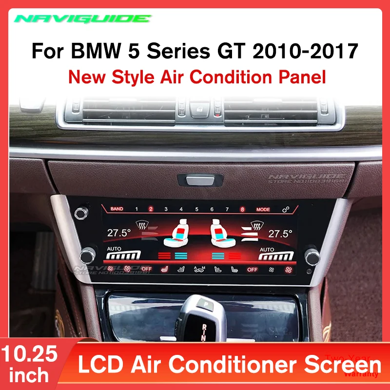 NAVIGUIDE-AC Painel para BMW Série 5 GT 2010-2017, ar condicionado Board, tela LCD, leitor de ...