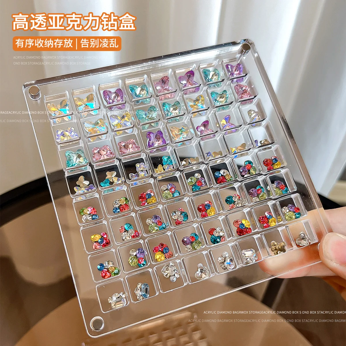 Multifunctional-Clear-Acrylic-Organizer-Box-with-Grids-Container-Nail ...