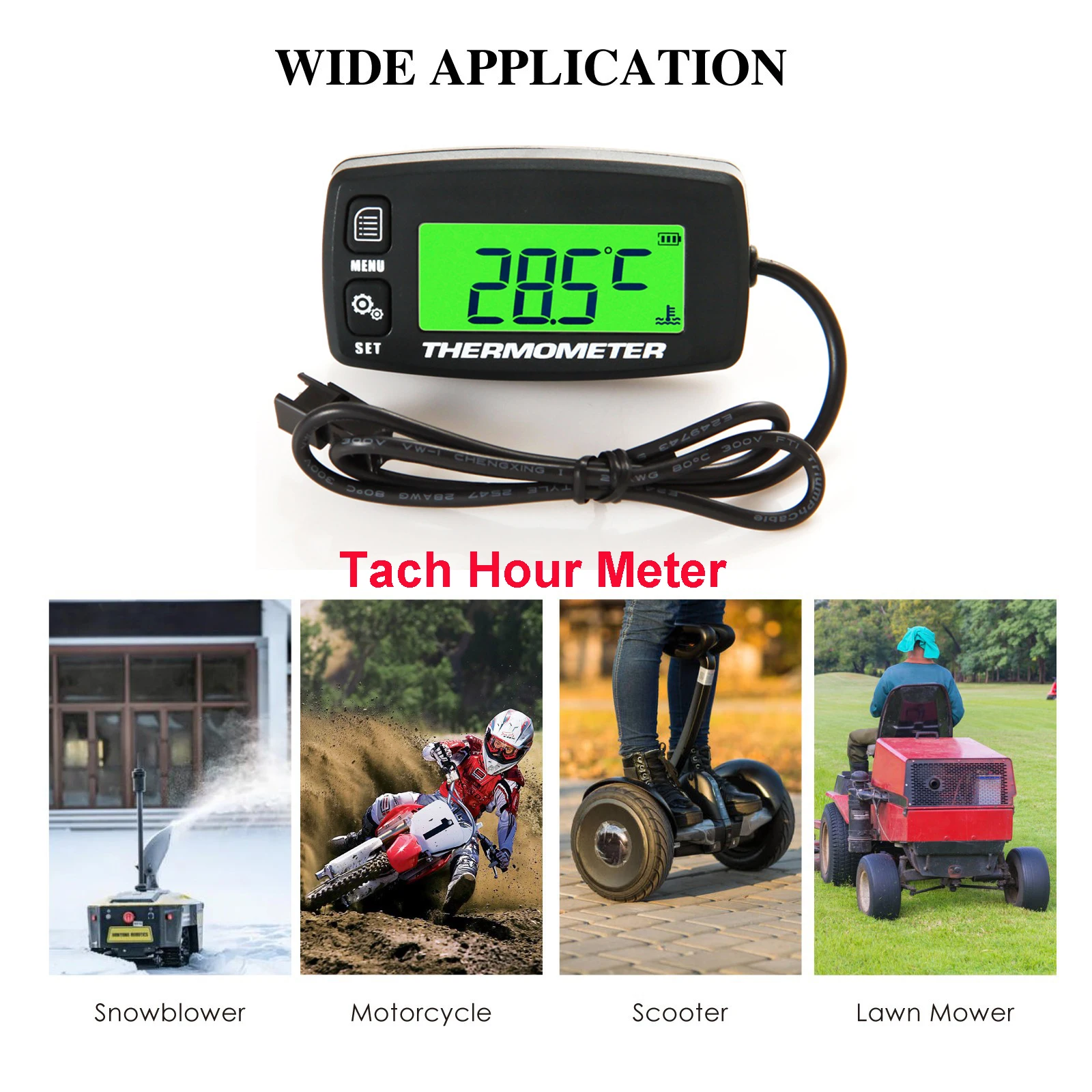 Tach-Hour-Meter-Digital-Tachometer-Engine-Resettable-Maintenace-Alert ...