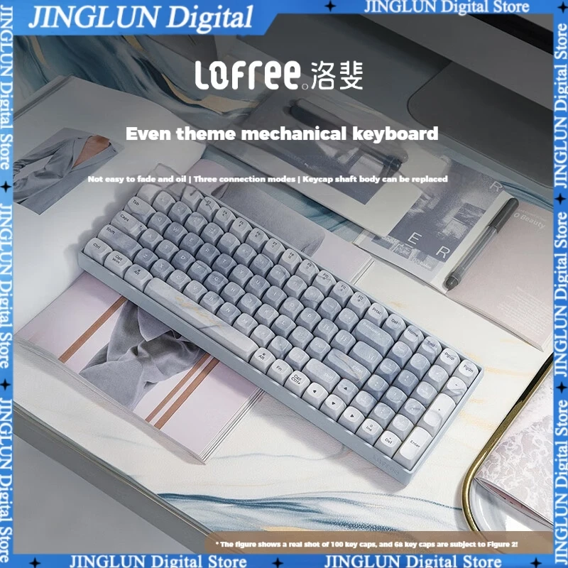 Lofree-68-Key-Tri-Mode-Mechanical-Keyboard-Wireless-Bluetooth-Ipad-Pc ...
