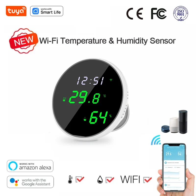 Tuya-Smart-Home-WiFi-LED-Display-Temperature-and-Humidity-Sensor-Living ...