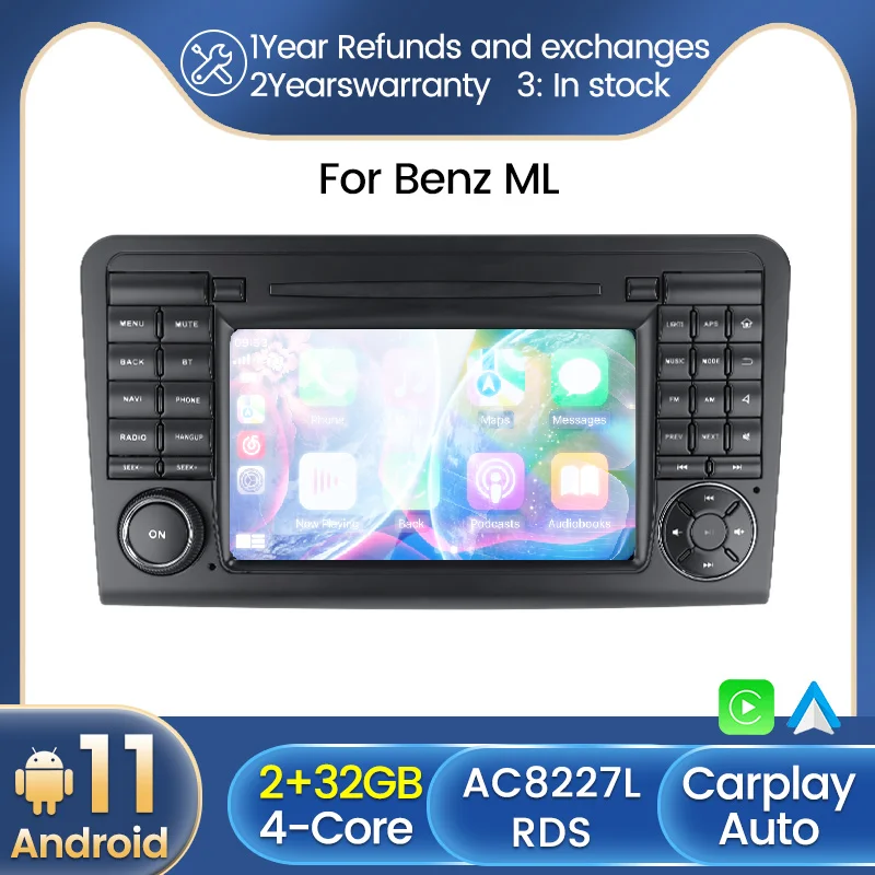 For Mercedes Benz W164 ML GL 2005 2012 Car Radio Multimedia Navigation ...