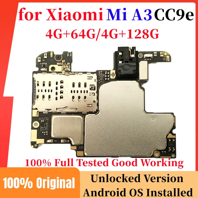 100% Original Unlocked For Xiaomi Mi A3 CC9e Global Version Motherboard ...