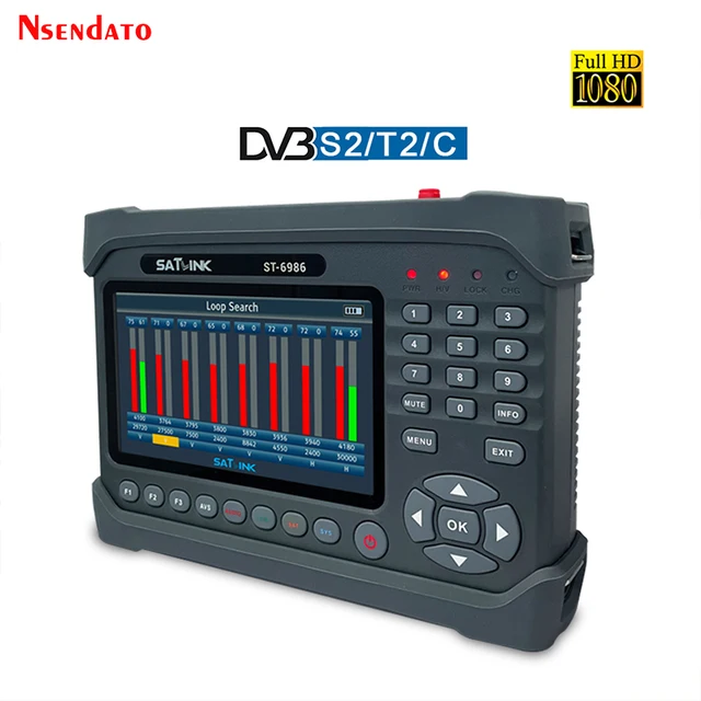 Satlink-Localizador de señal satelital ST 6986, DVB-S2 S, DVB T, T2 ...