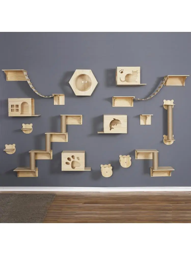 Cat-Climbing-Frame-Cat-Toys-Pet-Cat-Tree-House-Wood-Kitten-Jumping ...