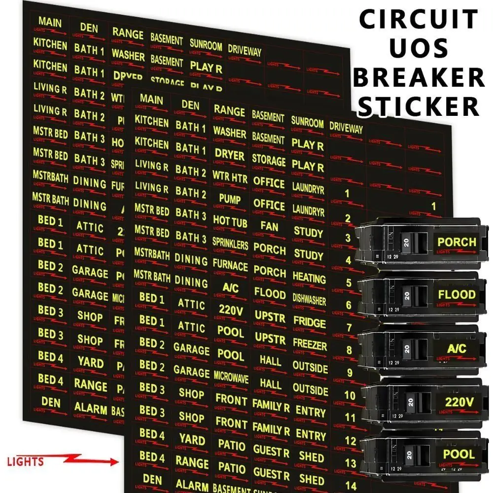 Convenient-Yellow-Circuit-Breaker-Labels-Self-Adhesive-Electrical-Panel ...