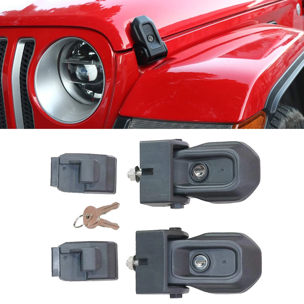 1-Pair-Hood-Locking-Catch-Latch-Kit-with-2-Keys-For-Jeep-Wrangler-JL ...