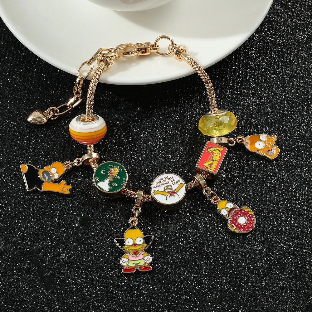 Disney-pulsera-con-dijes-de-dibujos-animados-de-Los-Simpsons-para-mujer ...