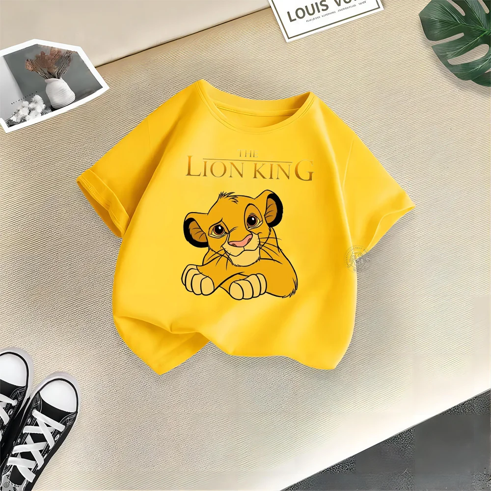 Disney-Lion-King-camiseta-de-algod-o-com-gola-redonda-para-meninos-e ...
