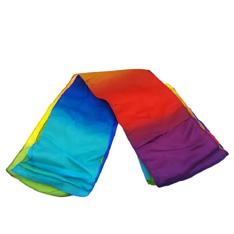 5 Meter Rainbow Magic Silk Scarf Multicolor Ultra-thin Scarves Magic ...