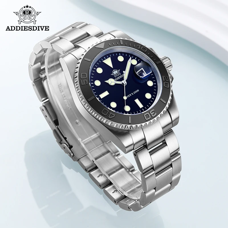 ADDIESDIVE Watches For Men High-End Stainless Steel 200m Waterproof ...