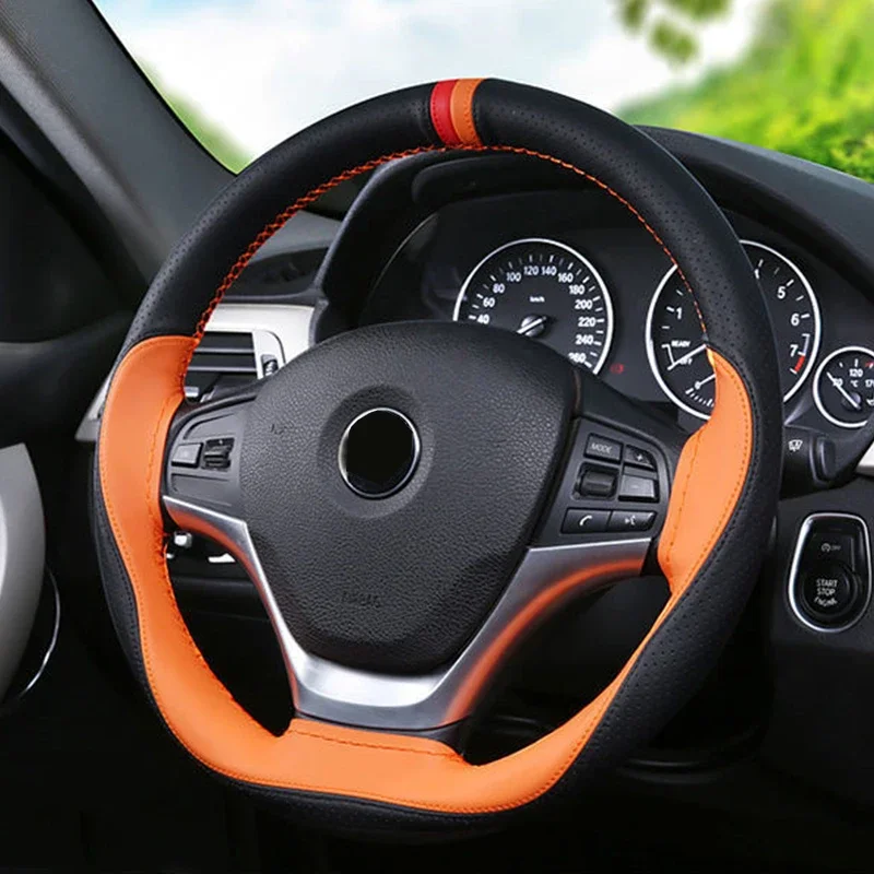 Car Steering Wheel Cover 38cm steering-wheel Anti-slip Soft Artificial ...