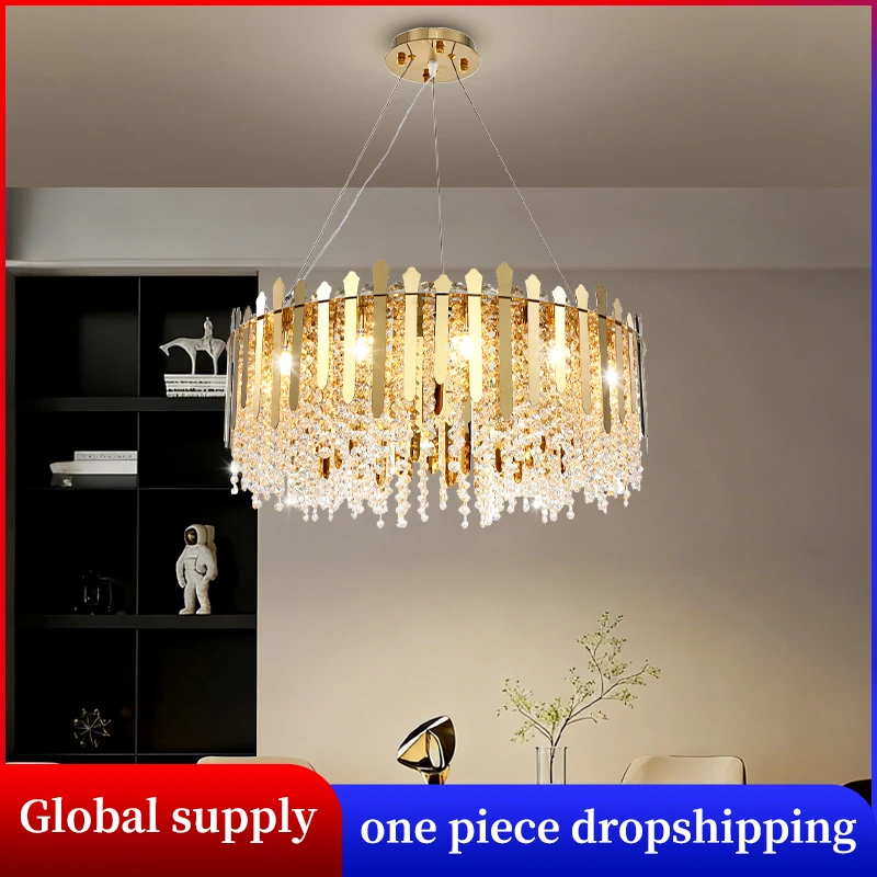Luxury Led Crystal Chandelier Hall Lighting Crystal High Quality ...