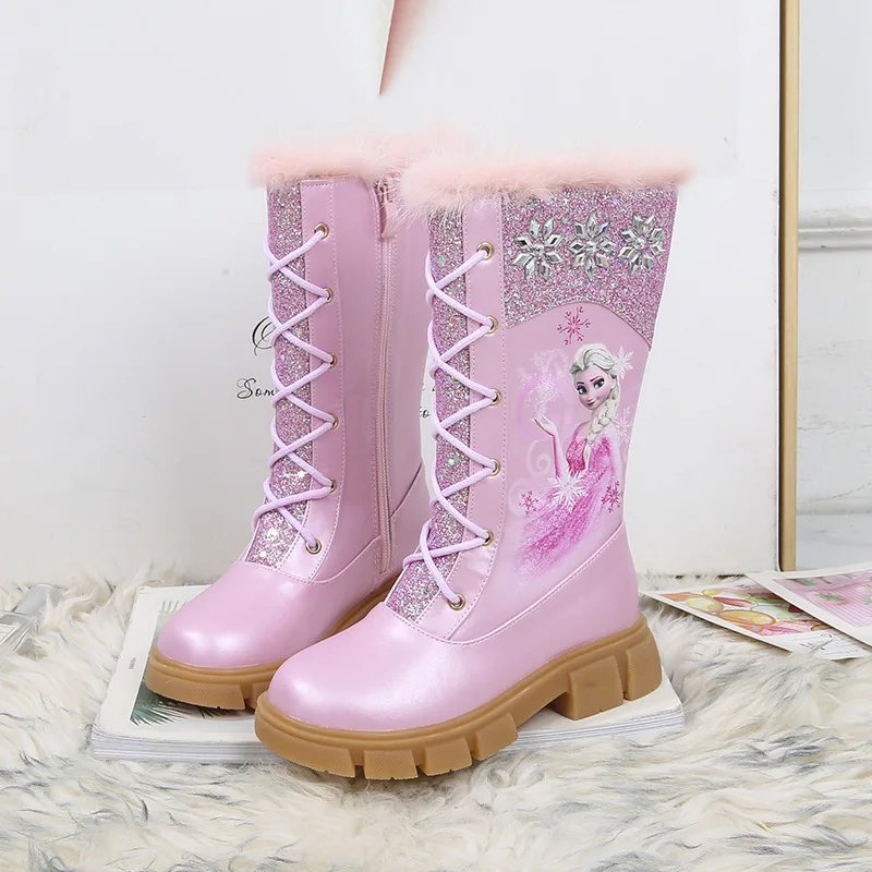 Disney-Botas-de-manga-larga-de-algod-n-para-ni-a-botas-gruesas-de-felpa ...
