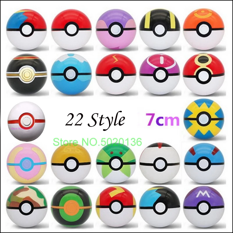 22-Colors-No-Repeat-Pokemon-Pokeball-Toys-Genuine-Pokeball-With-Mini ...