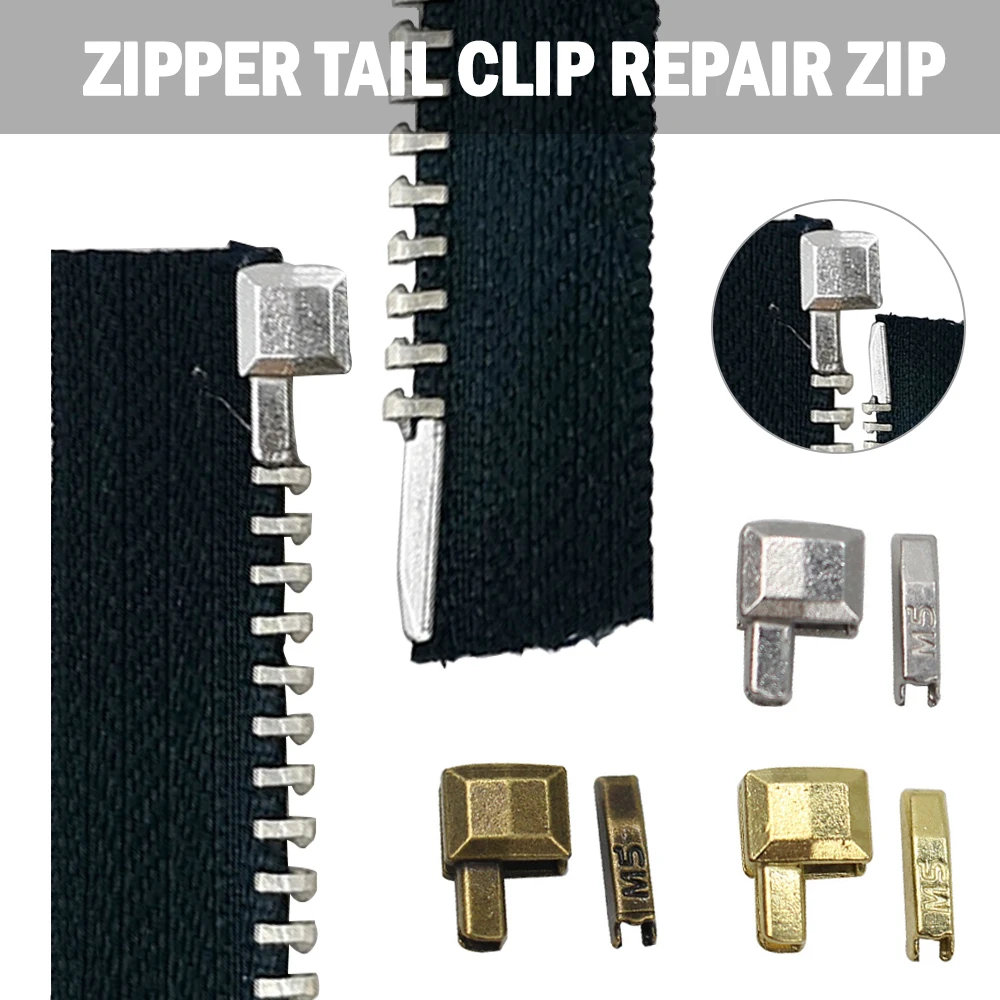 5-Sets-Zipper-Repair-Kit-Metal-Zipper-Locks-Stopper-Open-End-Zipper-for ...