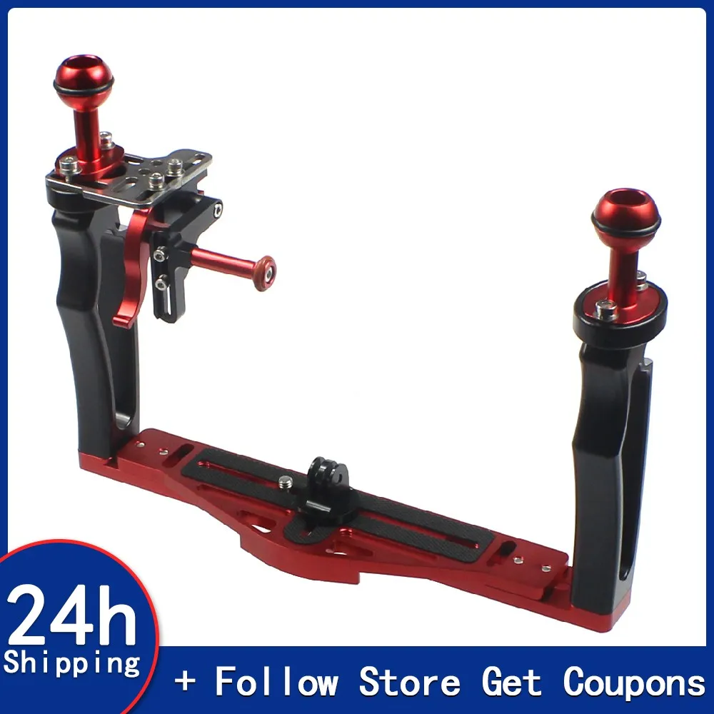 Adjustable-Dual-Handle-Grip-Tray-Bracket-Diving-Stabilizer-Rig-Shutter ...